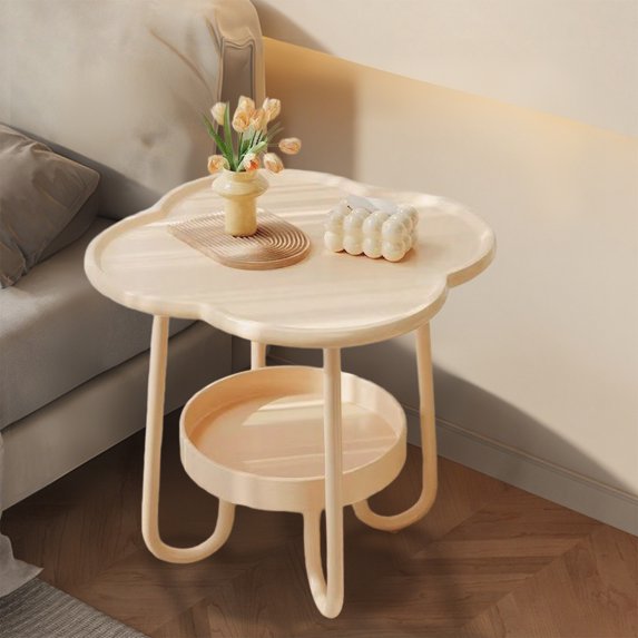 Generic 2 Tier Coffee Table, Cute Sofa Side Table, Four-Leaf Clover ...