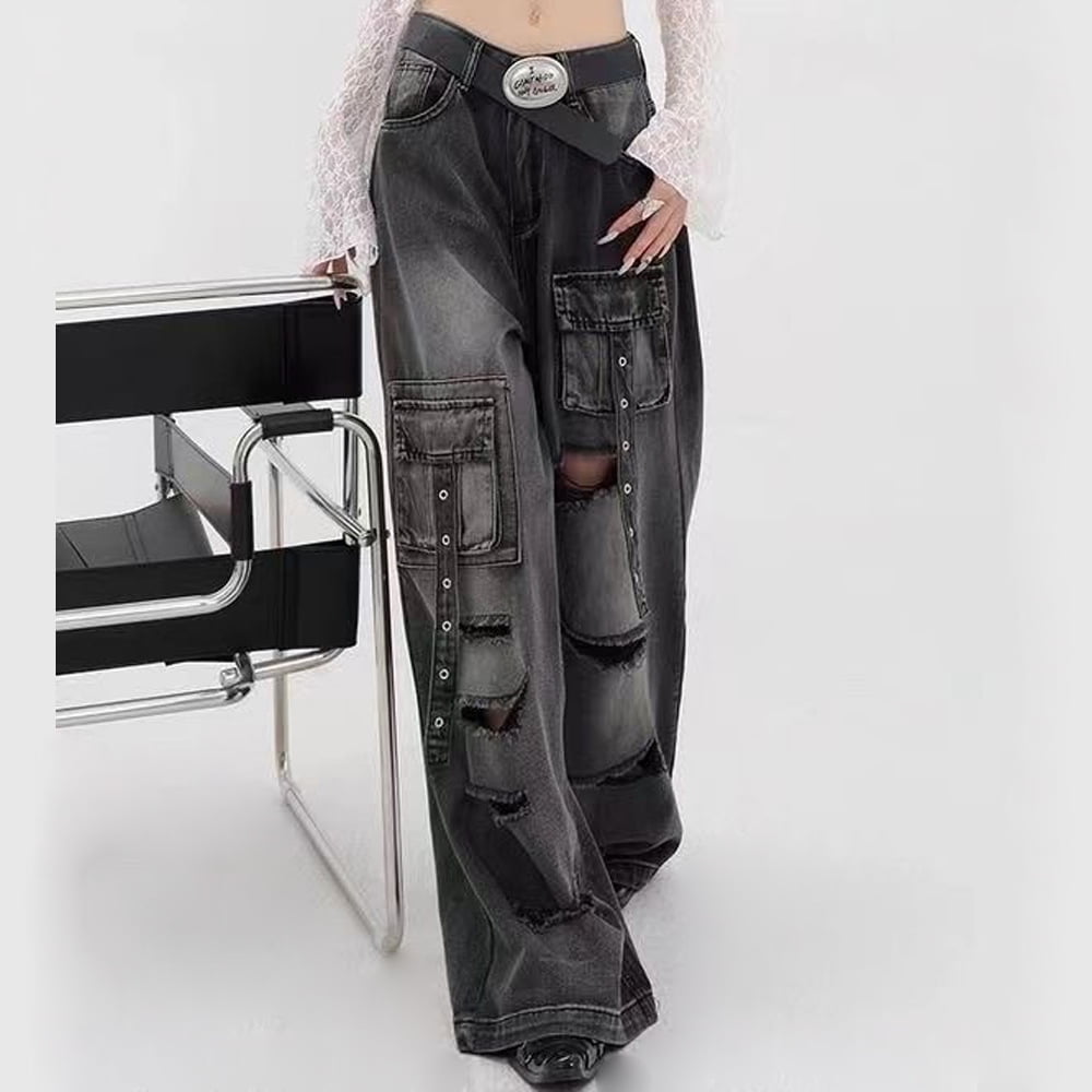 Generic 2025 Autumn and Winter Straight High Waist Jeans Women's Loose ...