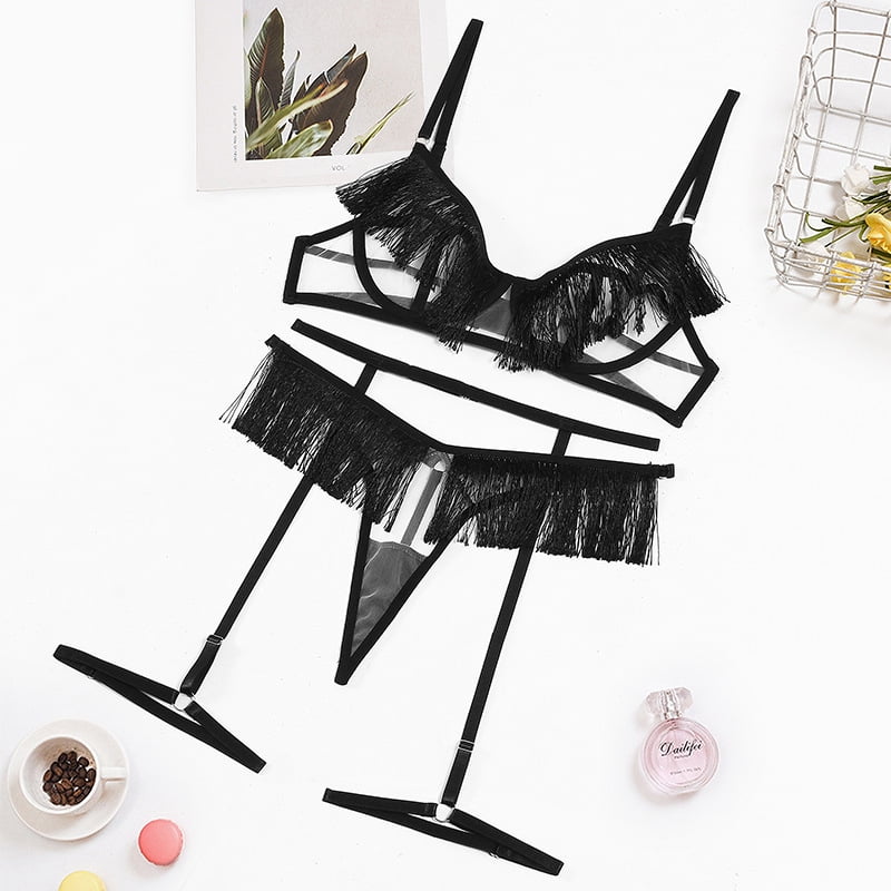 Generic 2025 Best-Selling New Type Sexy Tassel Sheer Mesh Sexy Garter ...