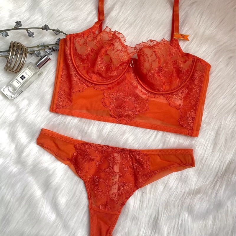 Generic 2025 French New Underwear Suit Women's Lace Bra Push up Breast ...