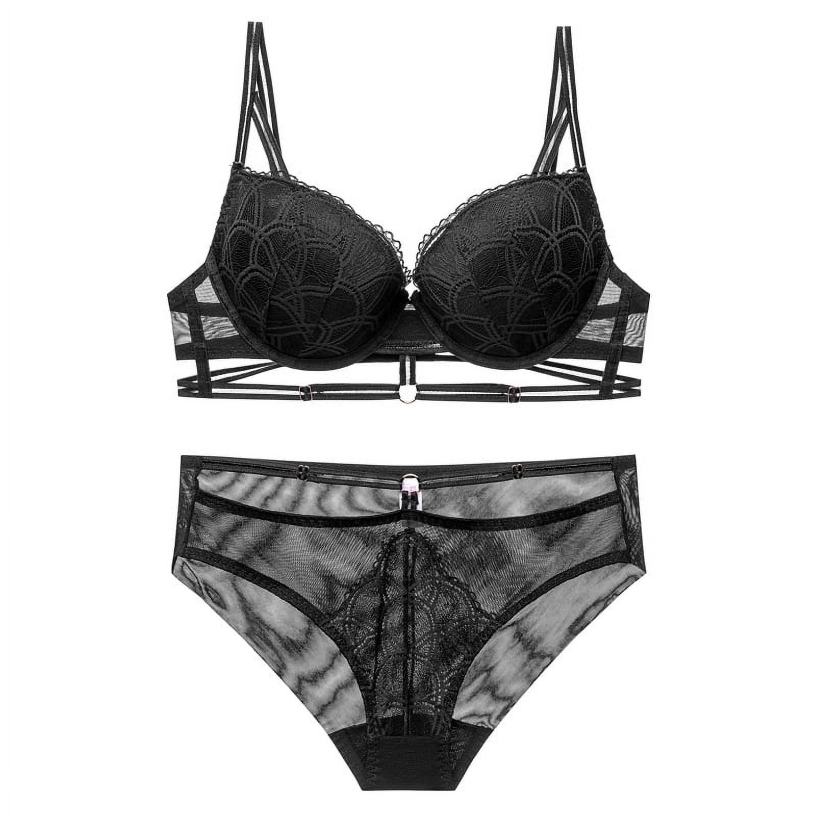 Generic 2025 New French Bra Suit Lace Top Thin Bottom Thick Sexy Push ...