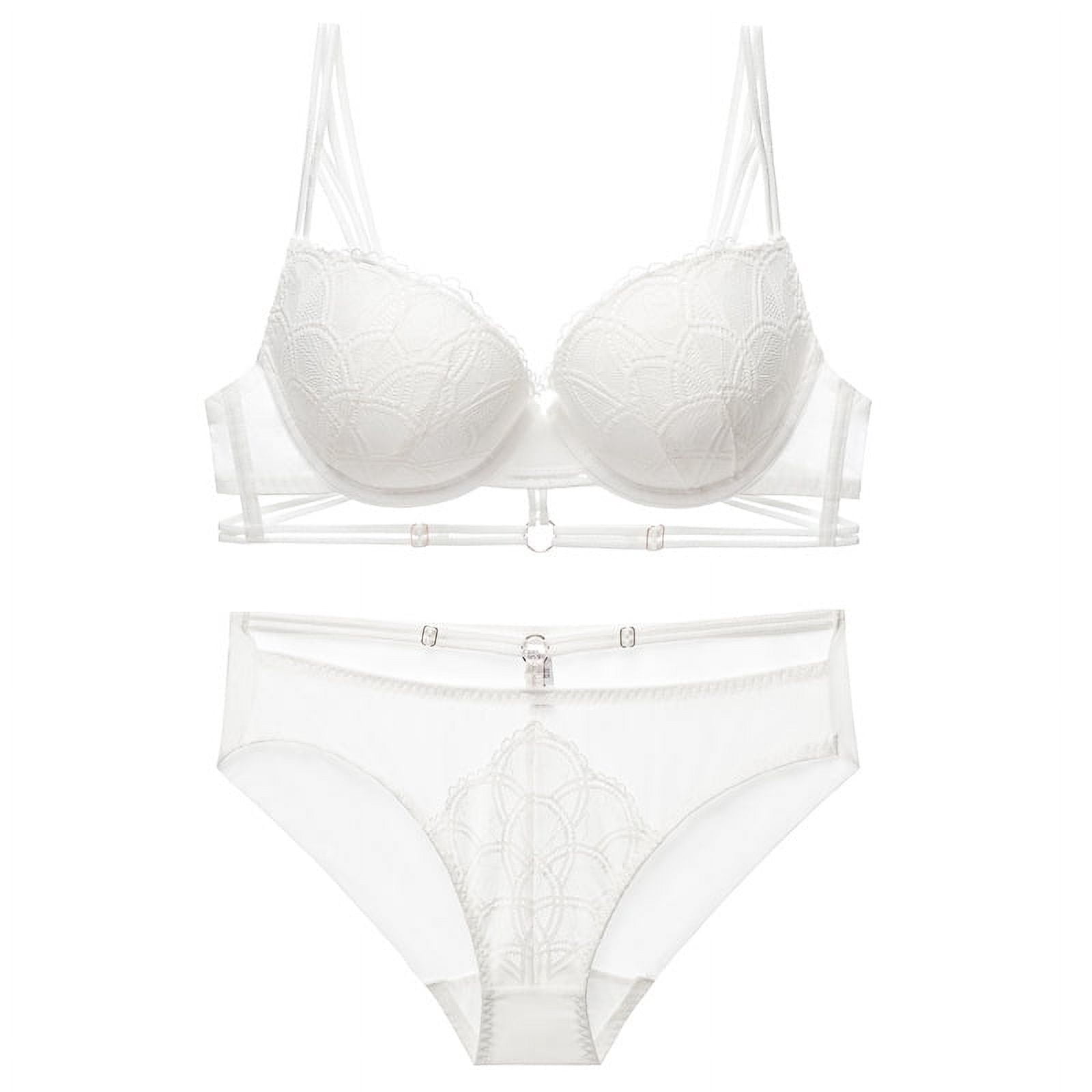 Generic 2025 New French Bra Suit Lace Top Thin Bottom Thick Sexy Push ...