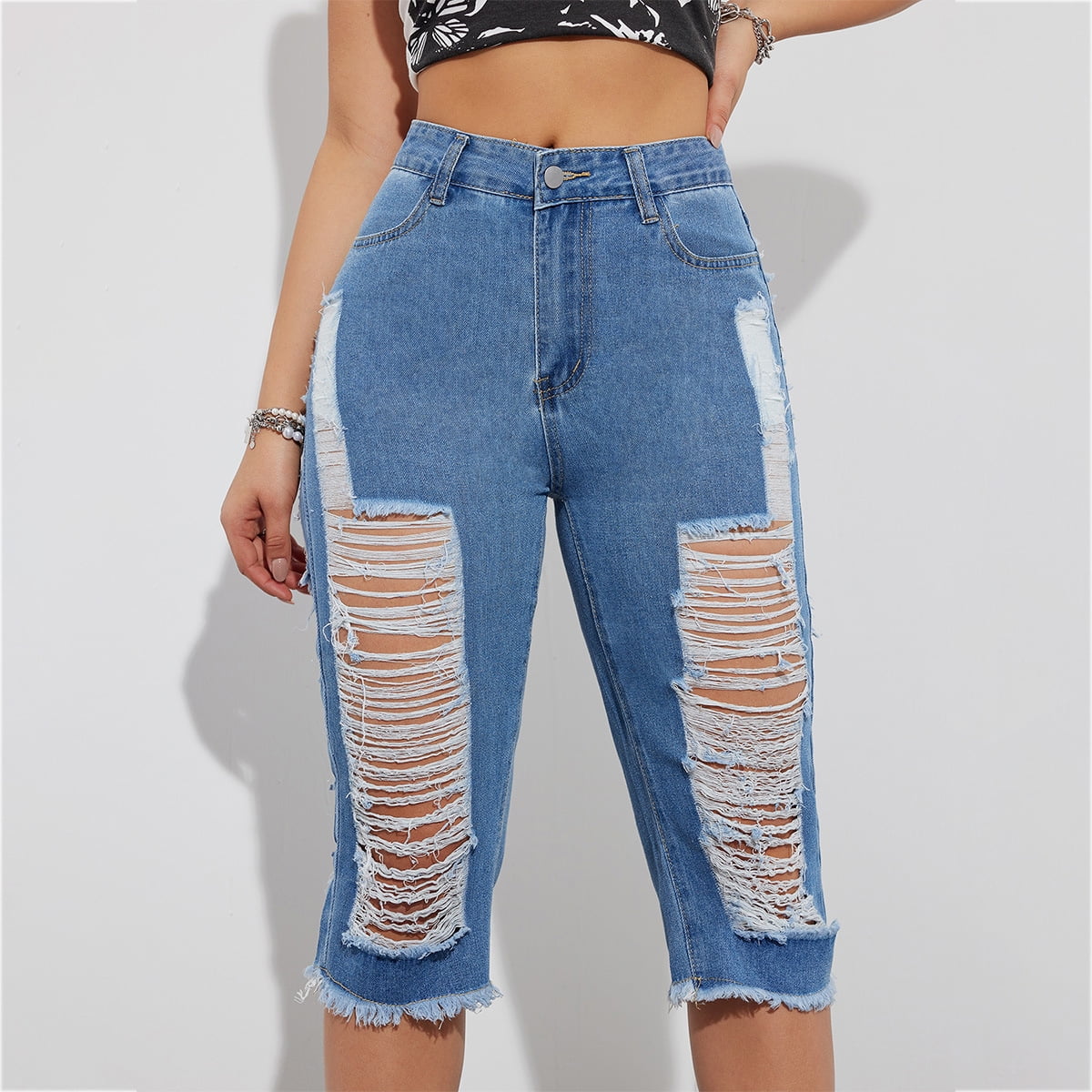 Generic 2025 New Hot Item Ladies New Ripped Trendy Special-Interest ...