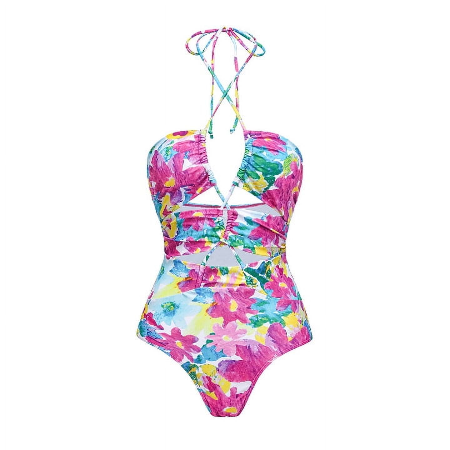 Generic 2025 New One-Piece Swimsuit Ruffled Shoulder Strap Hollow ...