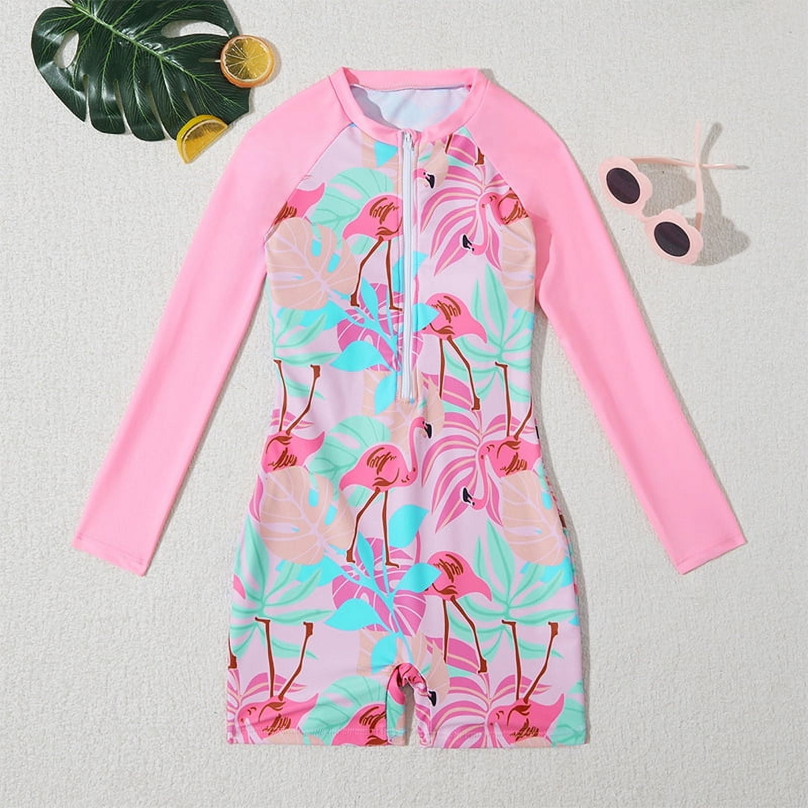Generic 2025 New Print Long Sleeve Children's Swimsuit Girls Cute ...