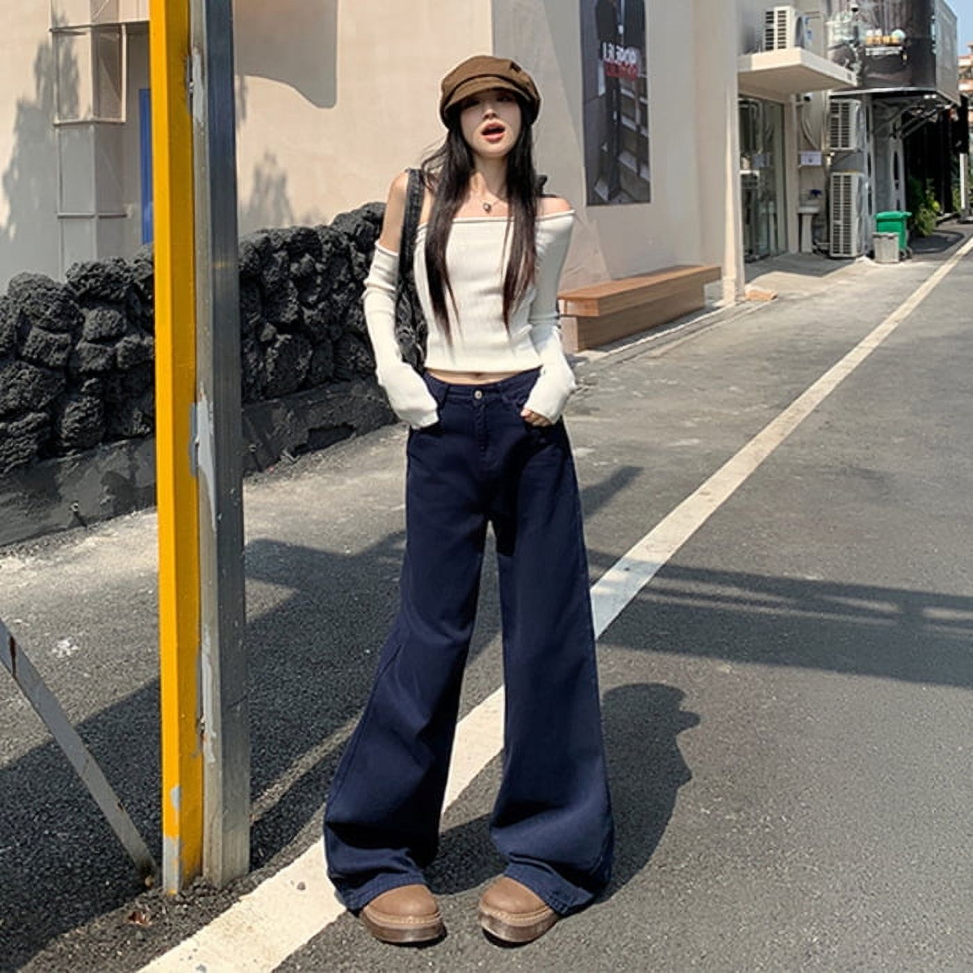 Generic 2025 Straight Wide Leg Jeans Long Pants Multi-Color Lengthened ...