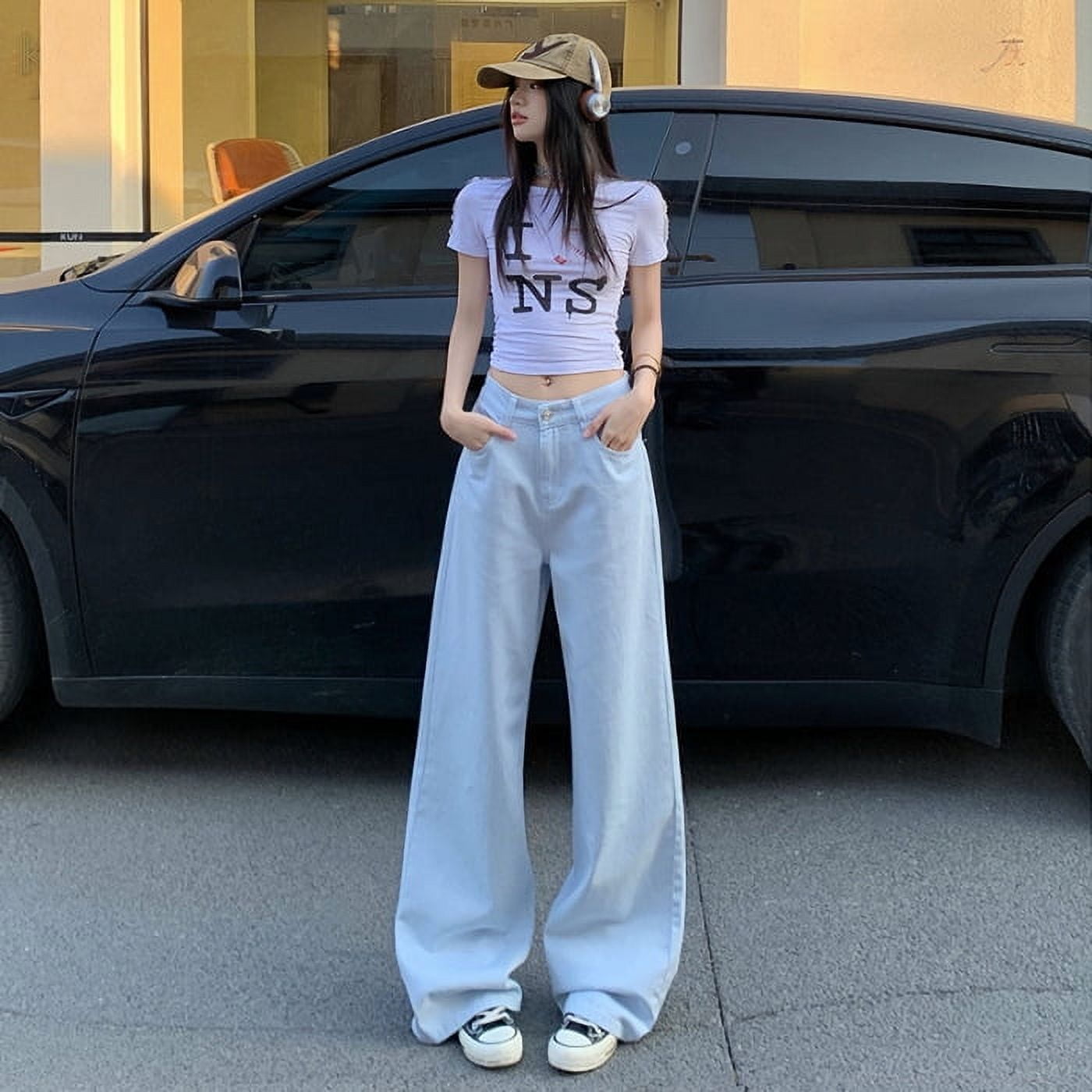 Generic 2025 Straight Wide Leg Jeans Long Pants Multi-Color Lengthened ...