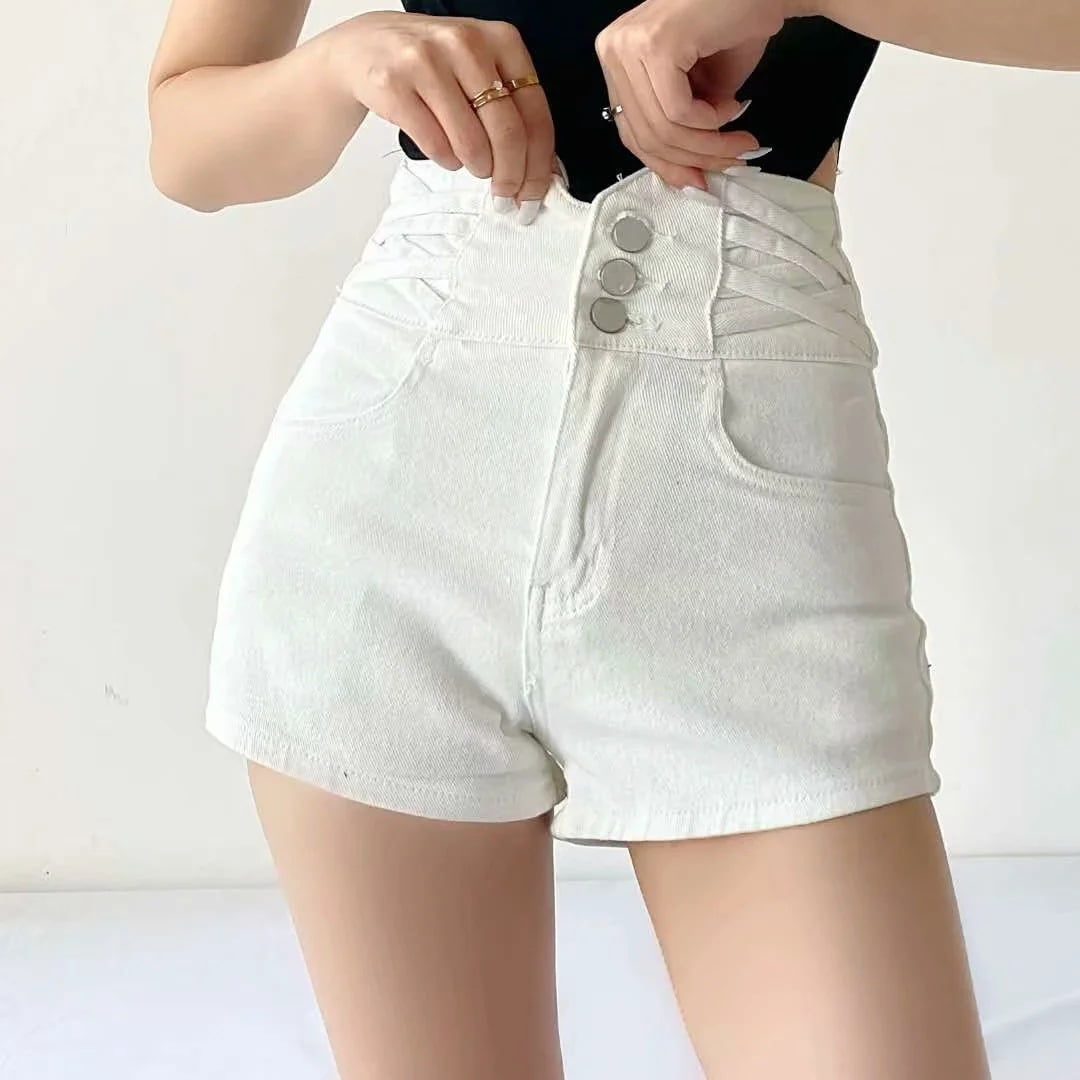 Generic 2025 Summer High Waist Cross Strap Elastic Skinny Slimming ...