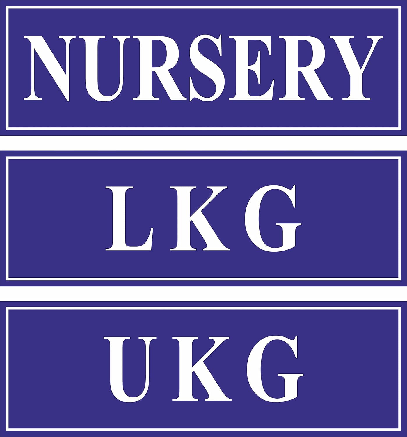 Generic 3 Count Modern Blue Vinyl Name Plate for Classroom Nursery LKG ...