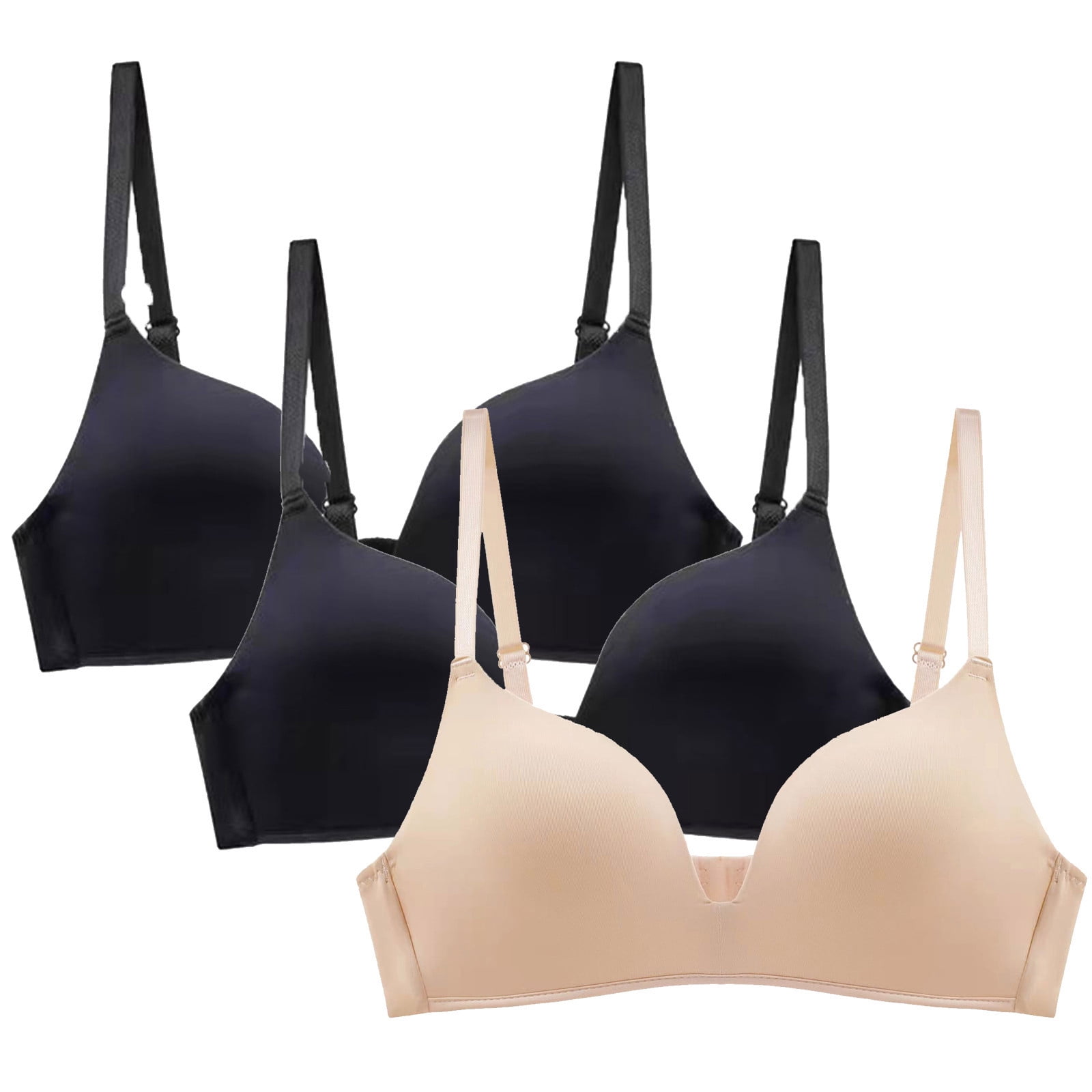 Generic 3 Pack Wirefree Bra - Women's Flexible Soft Foam Wireless No ...