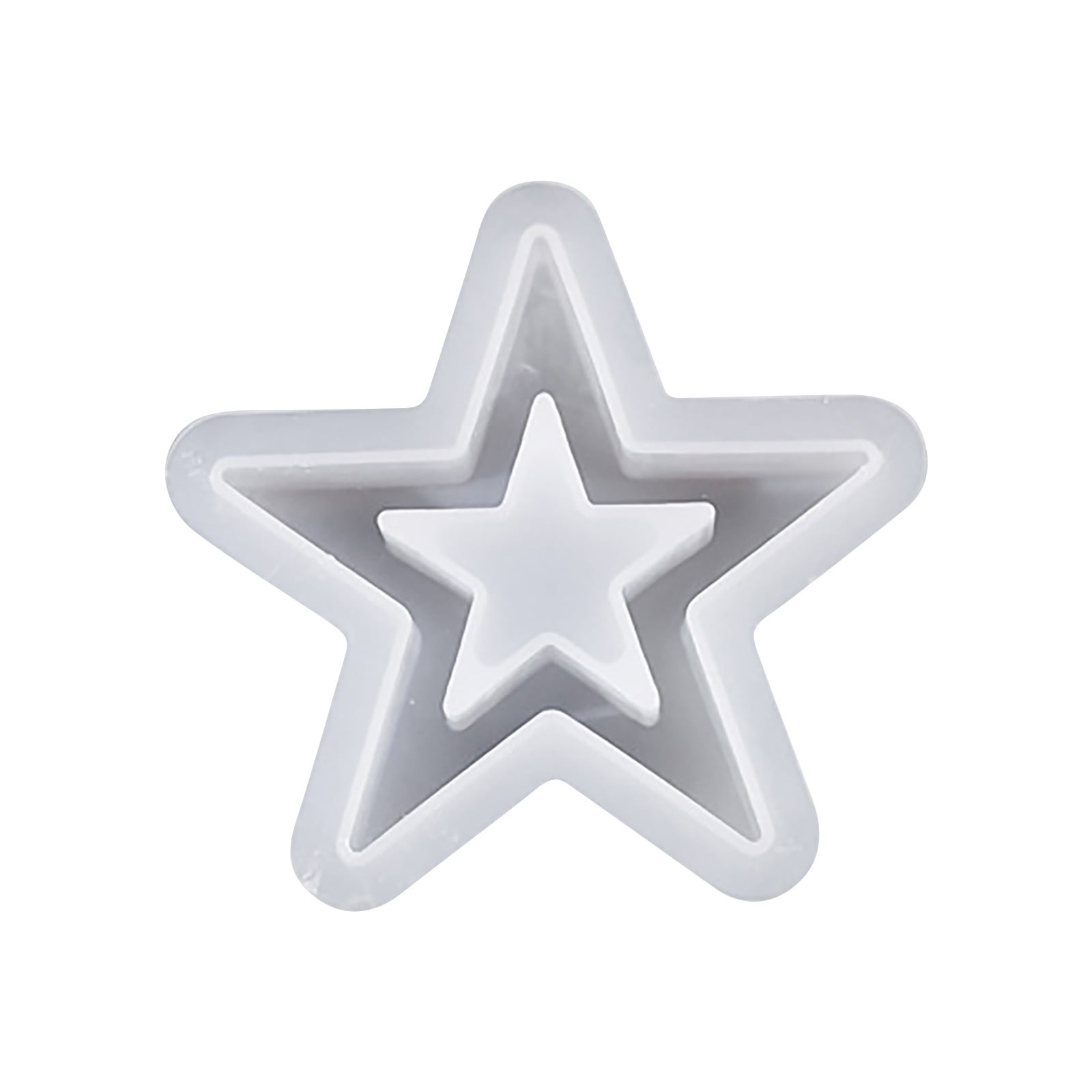 Generic 3 Sizes Star Concrete Mold Jar Mold 3D Pentagram Shaped ...