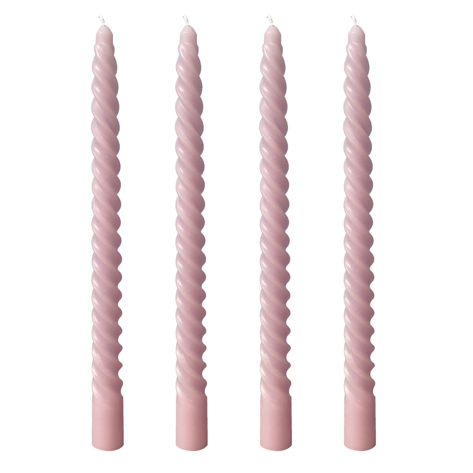 Generic 4Pcs 10 Inch Boho Spiral Taper Candles 6 Colors Dripless ...