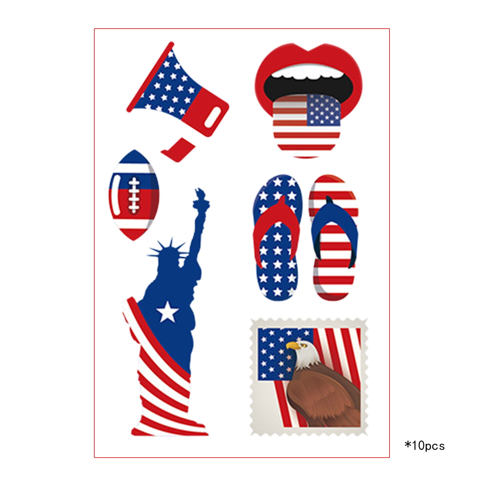 Luminous Independence Day Sticker Flag Party Luminous Disposable ...