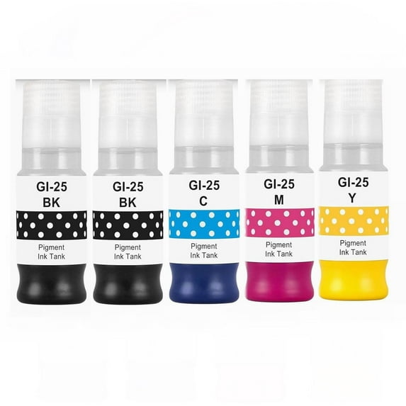 Generic 5 Pack GI-25 GI25 GI 25 Ink Bottle High Capacity Use for MAXIFY ...