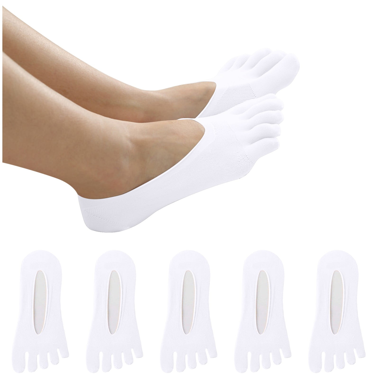 Generic 5 Pairs Sock Align Toe Socks for Bunion, No Show Low Cut Five ...