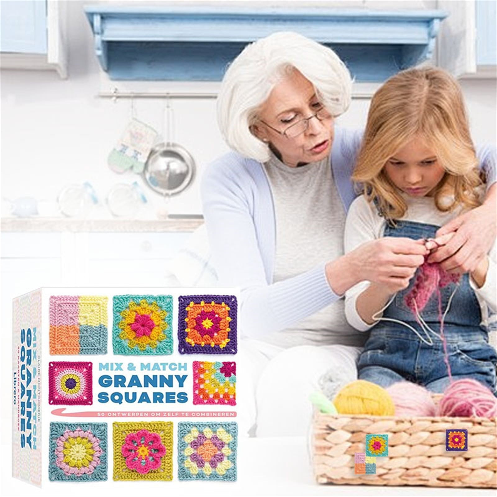 Generic 50 Mix and Match Crochet Squares Book, Crochet Kit for ...