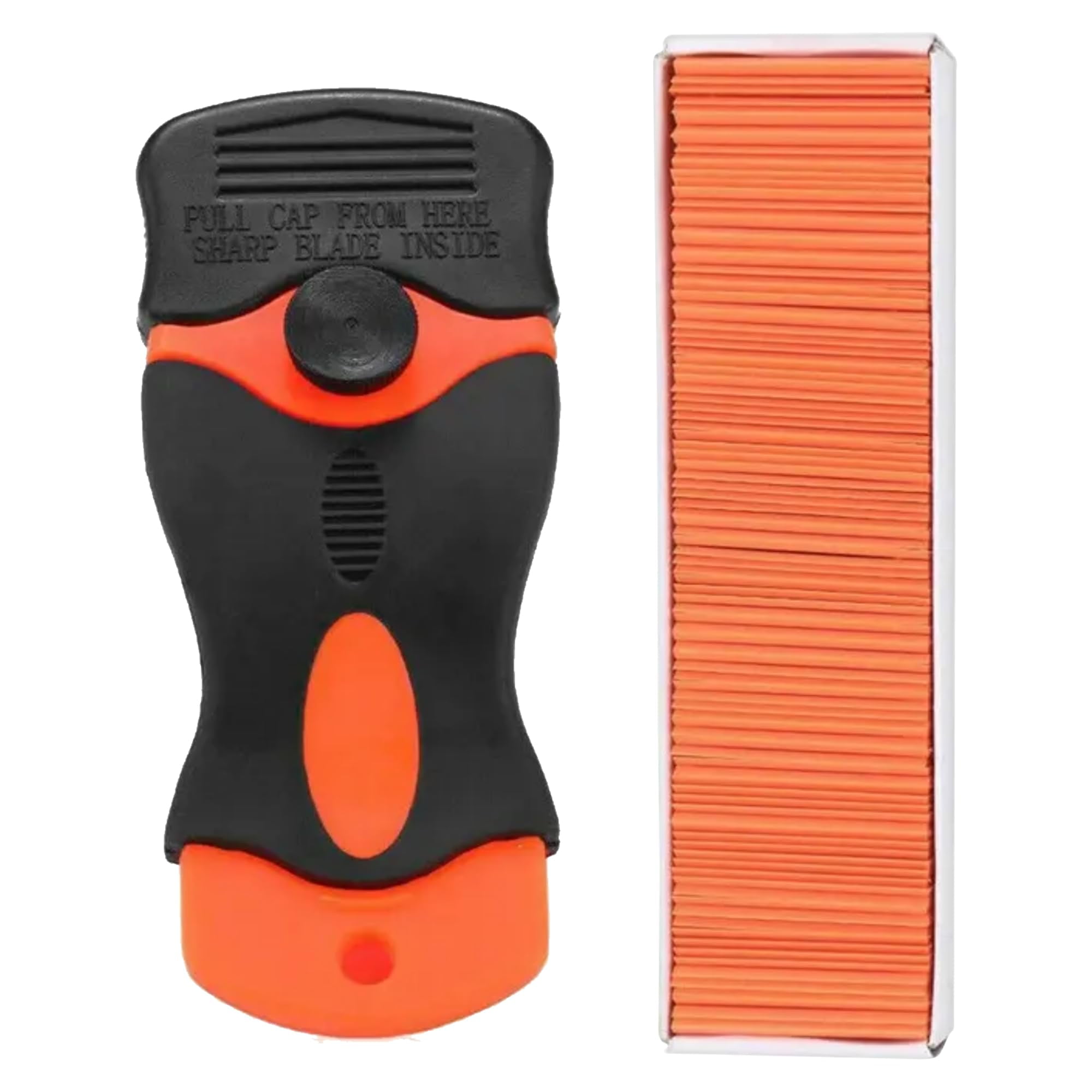 Generic 50 Pcs Plastic Razor Blades + 1 Razor Scraper Double Edged ...