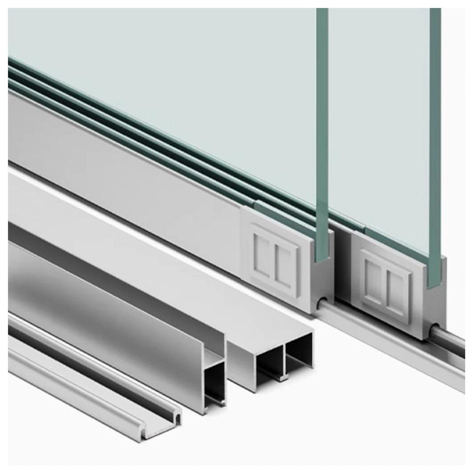 Generic 5mm Mountain Shape Display Cabinet, Double Sliding Rail, Glass ...