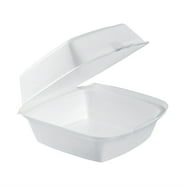 Walmart Foam Hinged Lid To-Go Container, 6 in., Soak-Proof, Take Food ...