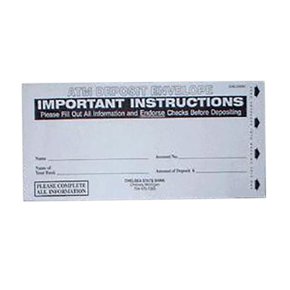 Bank Deposit Envelopes
