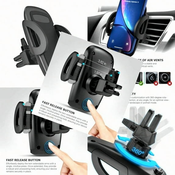 Generic Air Vent Car Phone Holder Automobile Cradle Mount Compatible ...