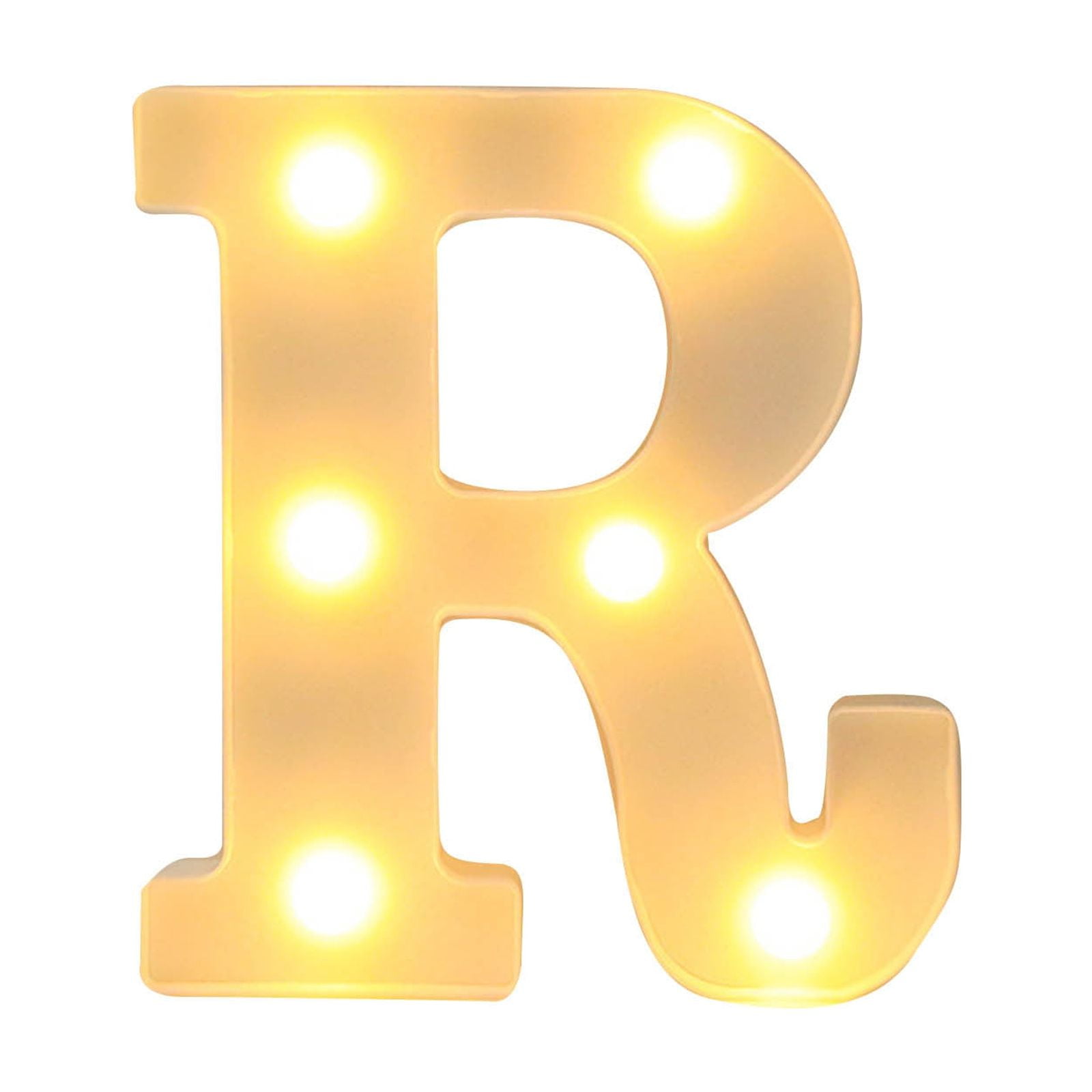Generic Alphabet LED Letter Lights Light Up White Plastic Letters ...