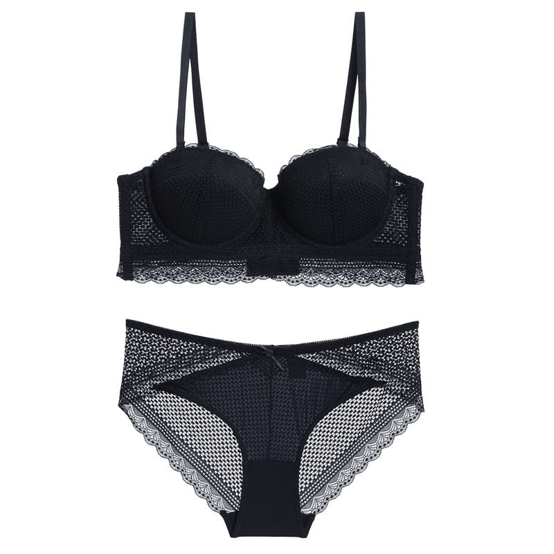 Generic Autumn and Winter New Bra Set Lace Underwear Thick Push up ...