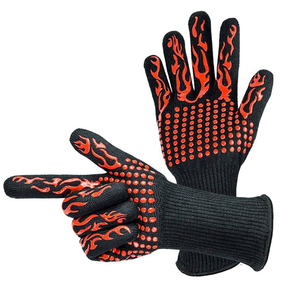 Generic BBQ Gloves, Oven Gloves Extreme Heat & Cut Resistant Oven Mitts ...