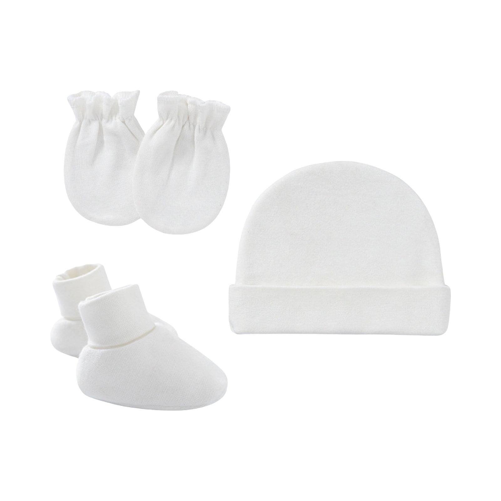 Generic Baby Anti Scratching Soft Cotton Gloves Foot Cover Hat Set ...