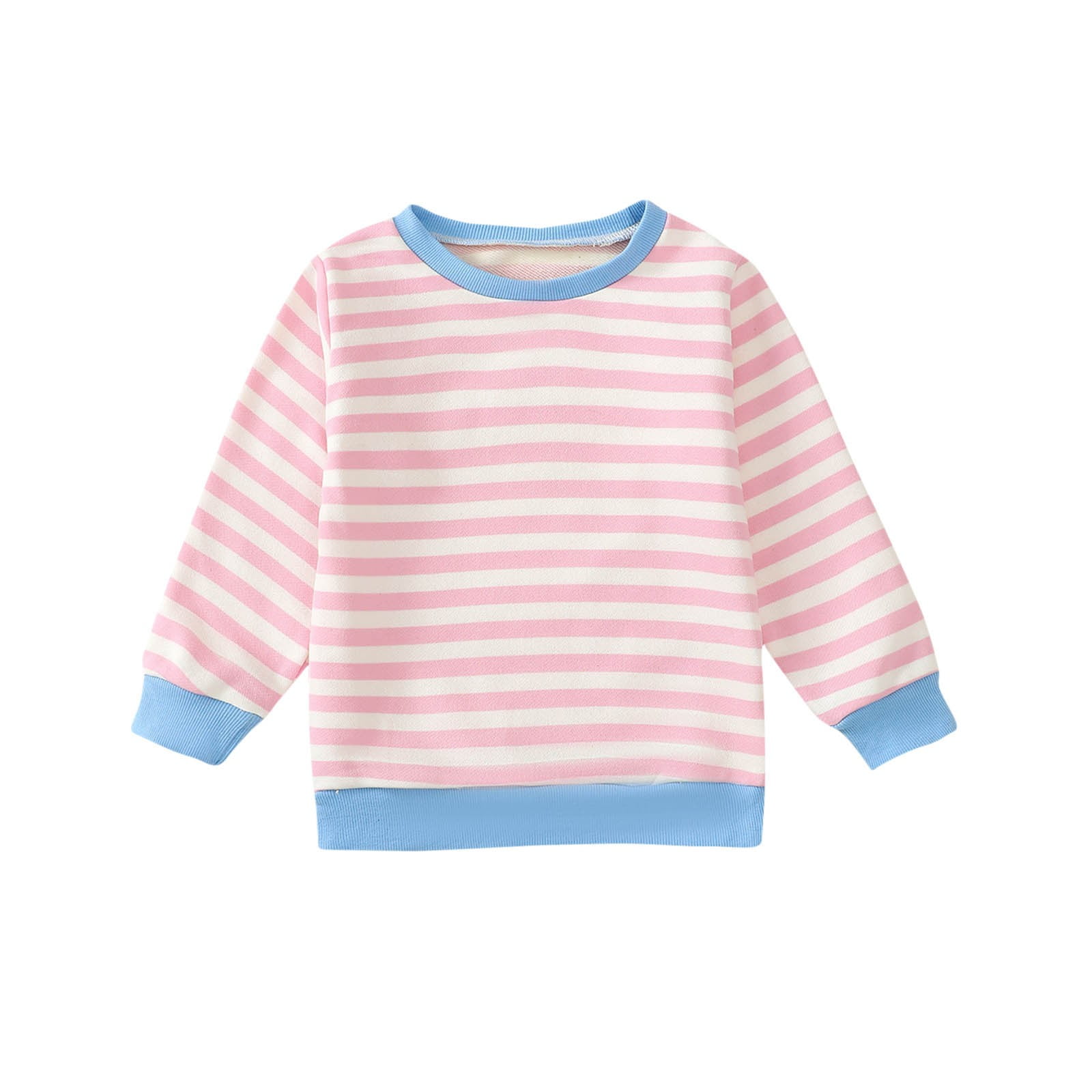Generic Baby Girl Boy Striped Oversized Sweatshirt Crewneck Long Sleeve ...