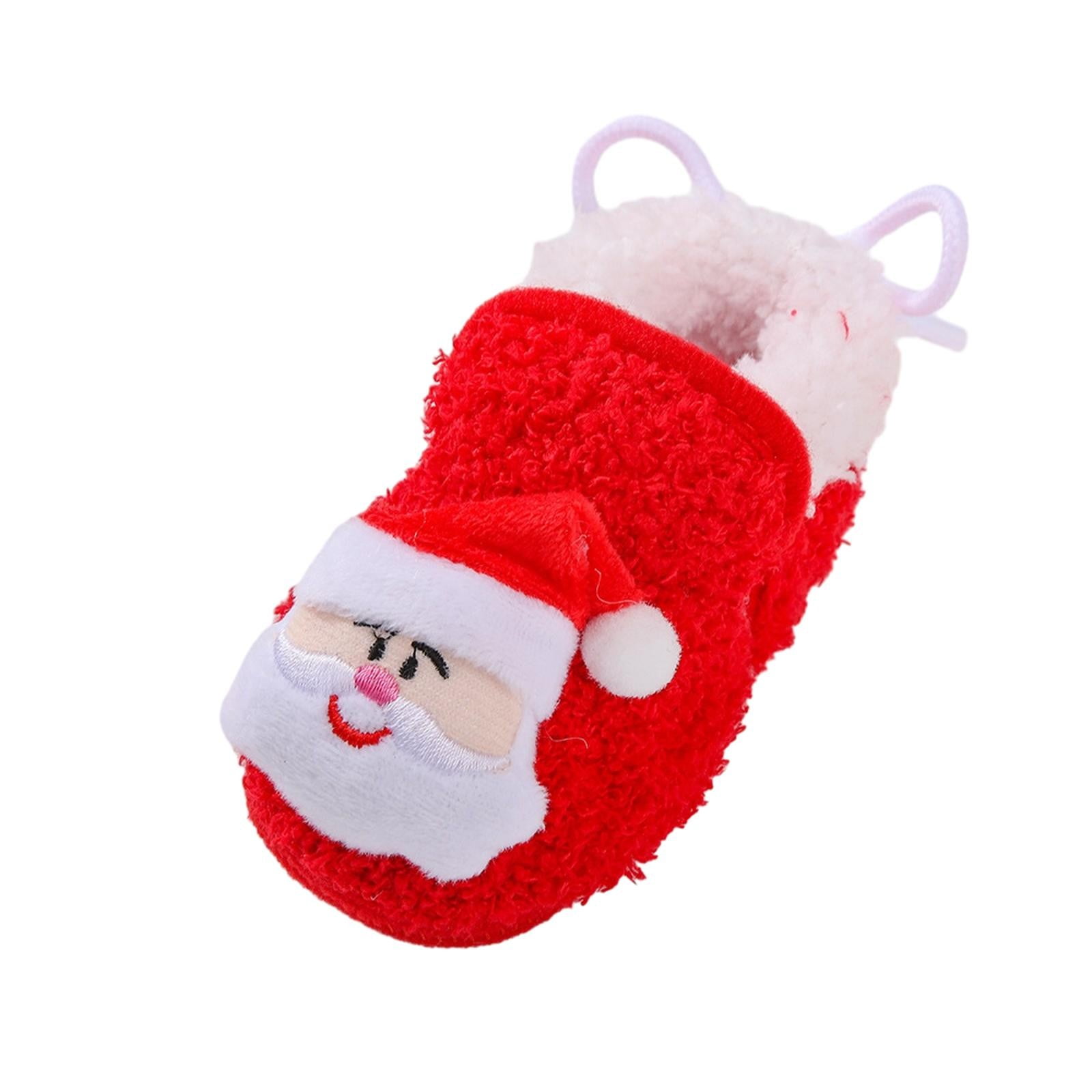 Generic Baby Girl Fall Boys Christmas Booties Soft Santa Winter Warm ...