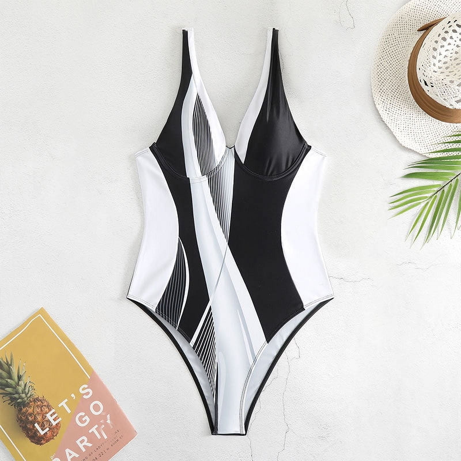Generic Bikini 2025 New Printed Belly Covered Conservative One-Piece ...