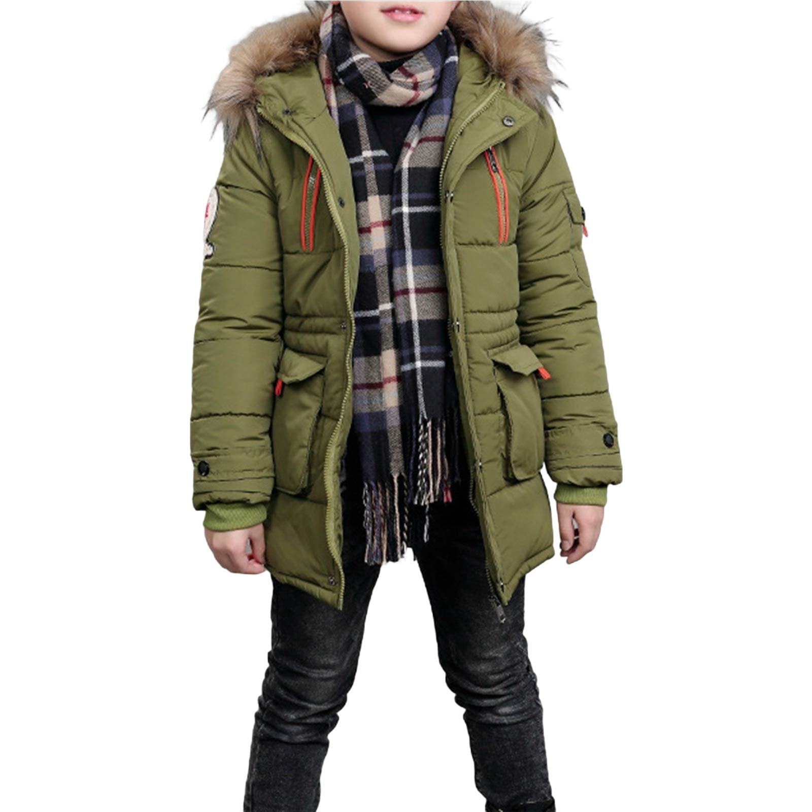 Generic Boy's Five Pointed Star Cotton Coat Winter Children's Thick ...