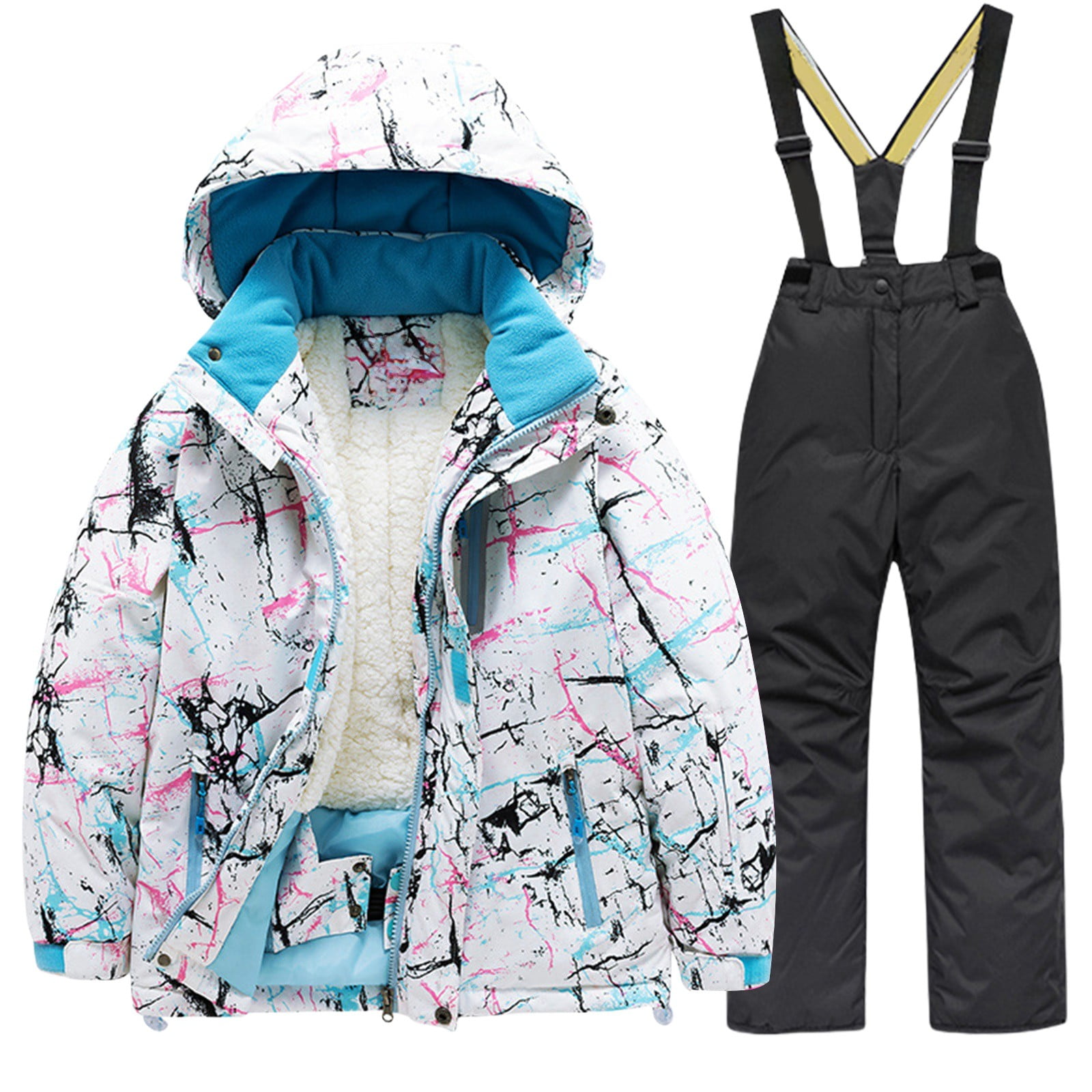Generic Boys and Girls Children's Ski Suits Girls Outdoor Thick ...