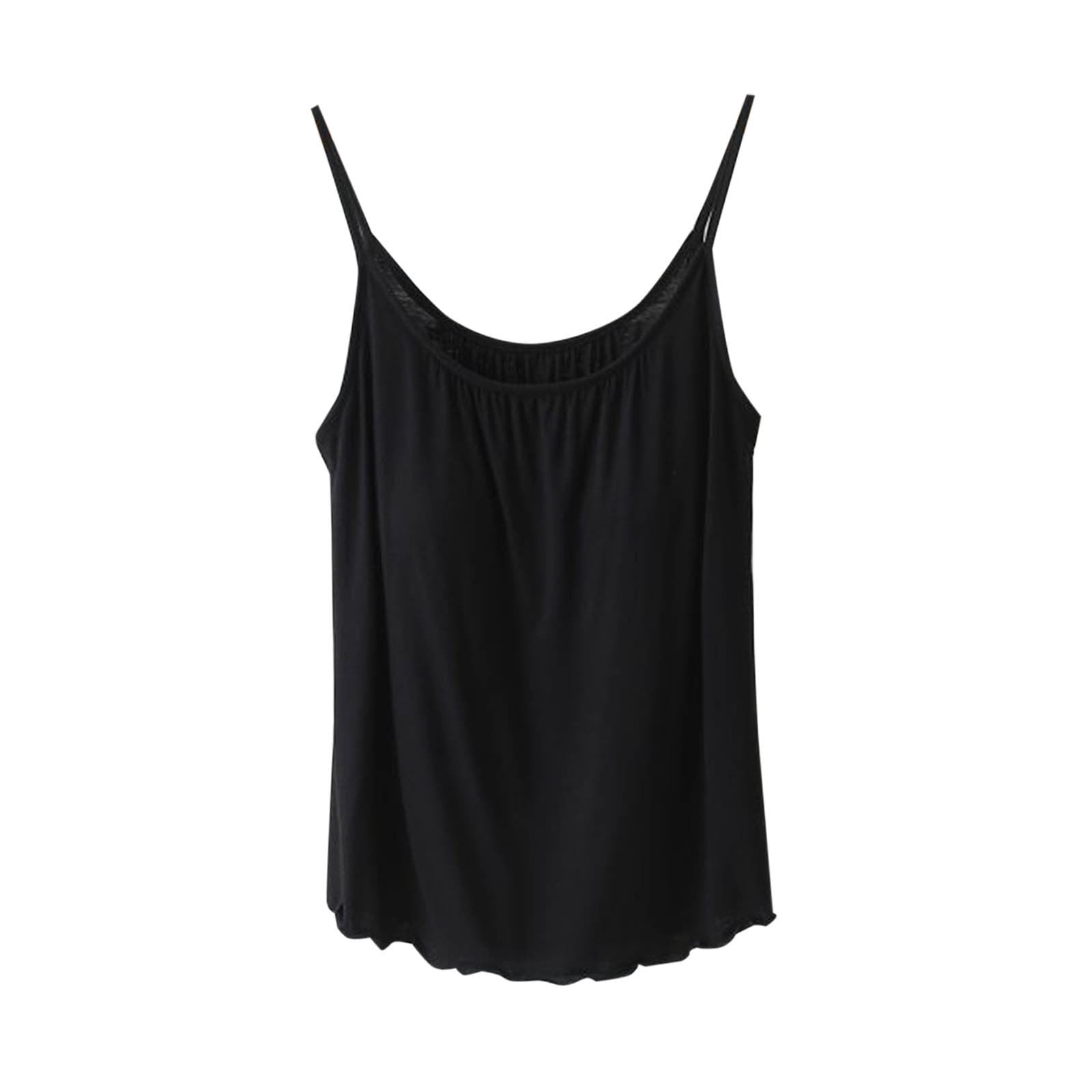 Generic Camisole Top for Women with Built in Bra Adjustable Strap Tank ...