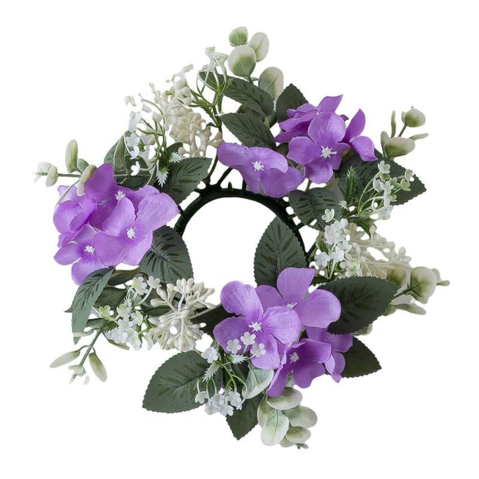 Generic Candle Ring Wreath Pillar Candle Holder Decorative Artificial ...