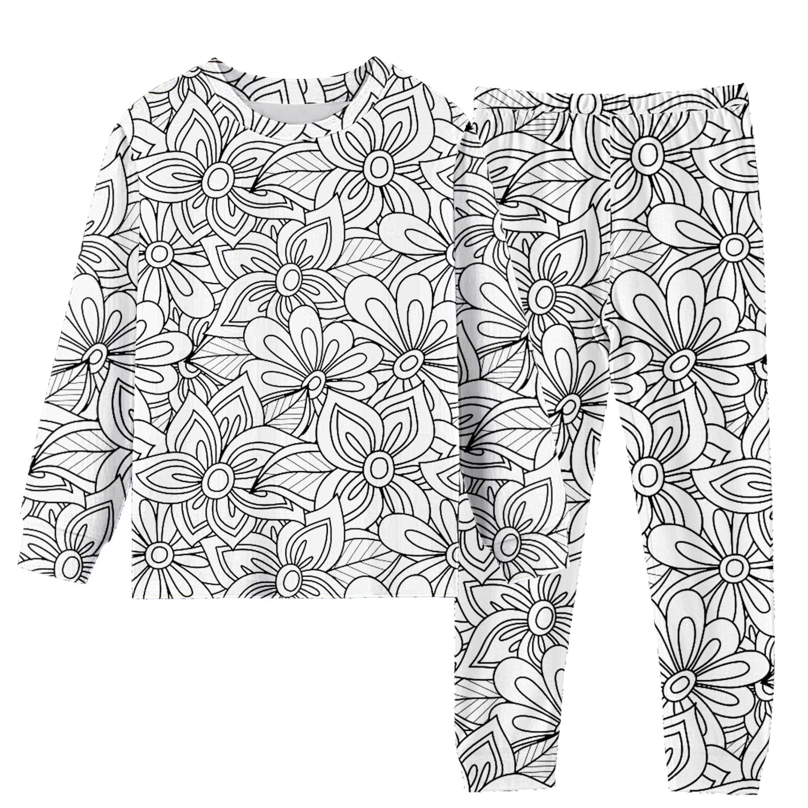 Generic Children'S Sleepwear Sets Kid DIY Hand Painted Homewear 2 Piece ...