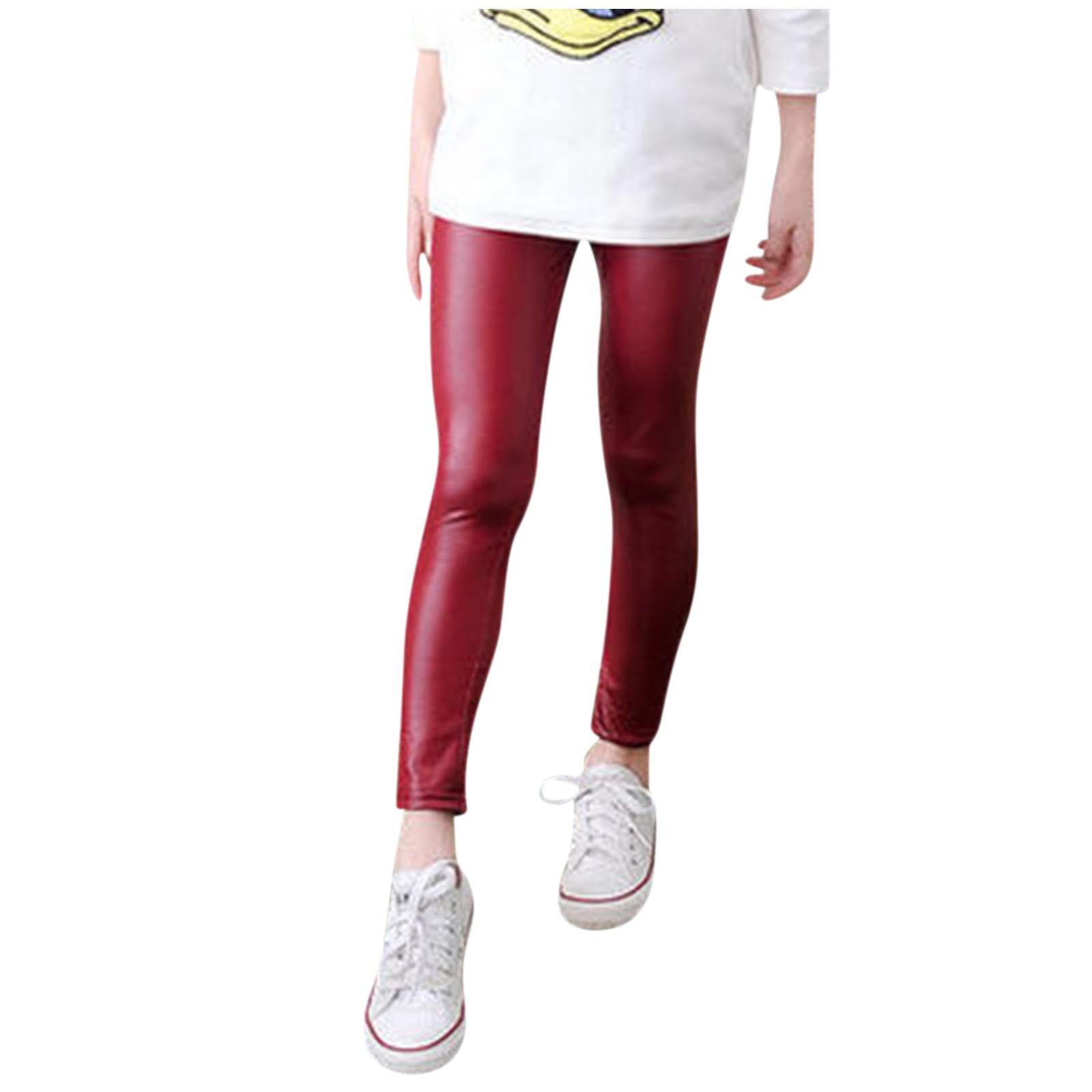 Generic Children Trousers Leggings Kids Classic Baby Girls PU Leather ...