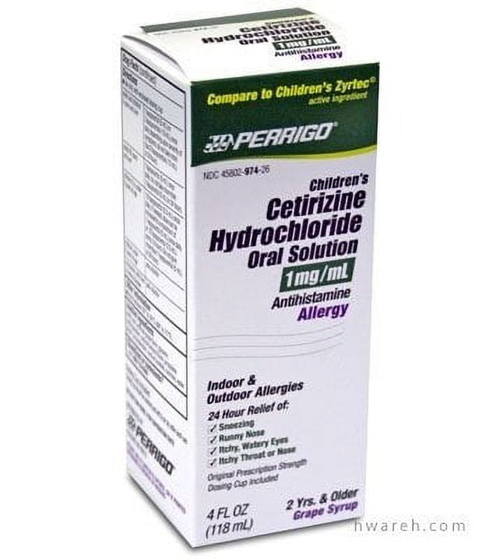 Generic Children's Cetirizine Hydrochloride Grape Oral Solution (1mg) 4 ...