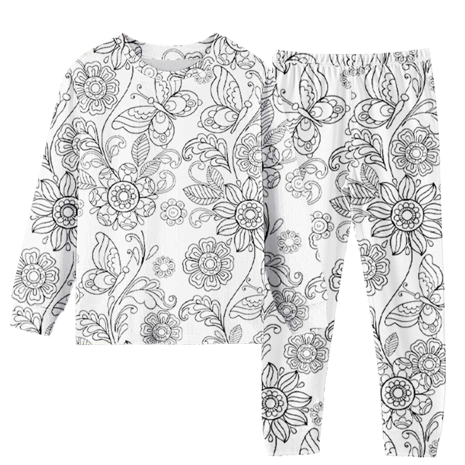 Generic Children'S Sleepwear Sets Kid DIY Hand Painted Homewear 2 Piece ...