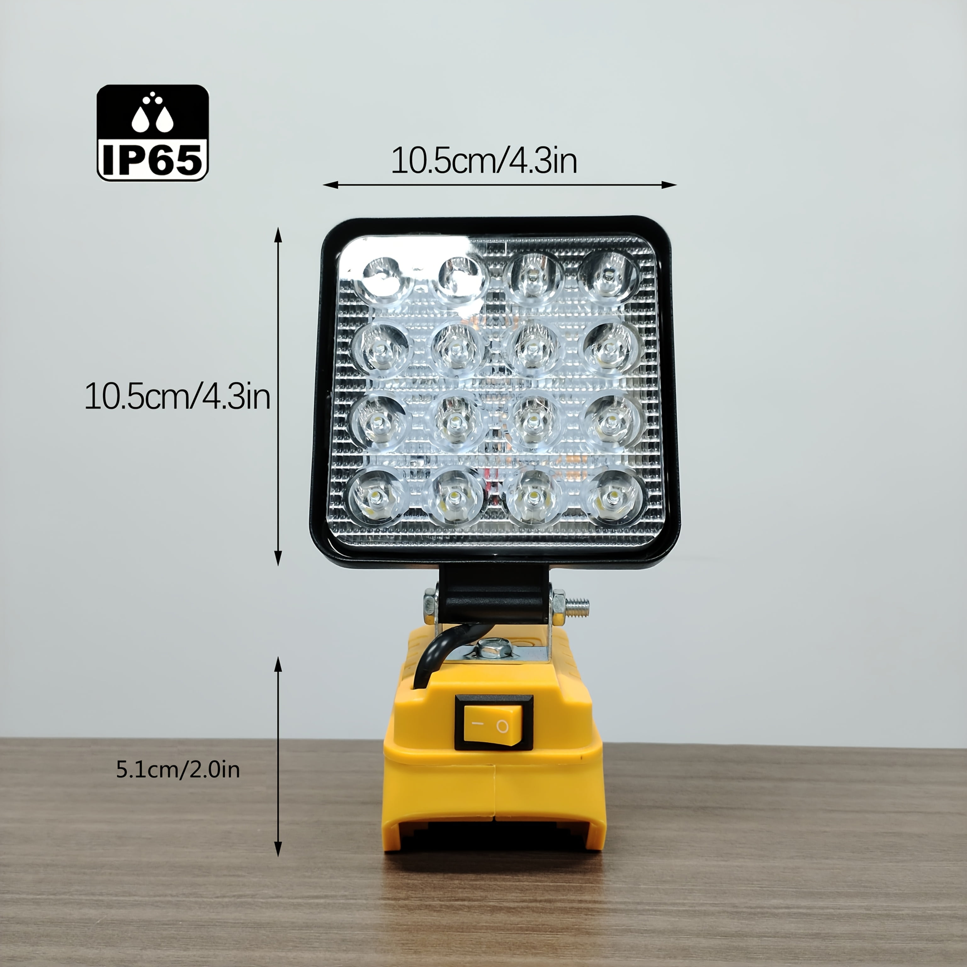 Generic Cordless LED Work Light, Water-Resistant Rechargeable Flood ...