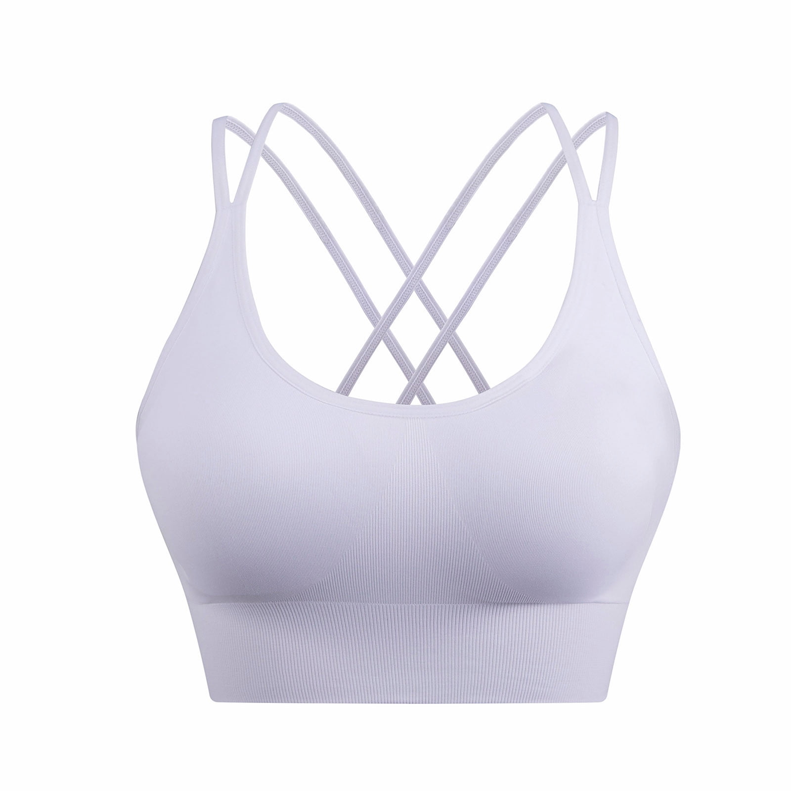 Generic Cross Back Sport Bras Padded Strappy Criss Cross Cropped Bras ...
