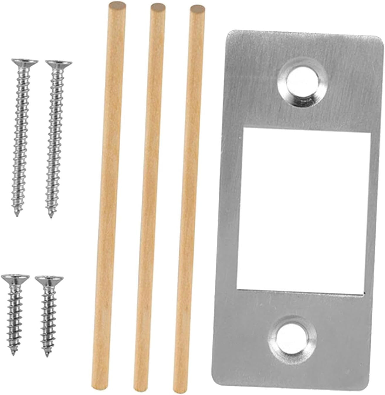 Generic Deadbolt Restorer Strike Plate Door Backplate Round Corner Home ...