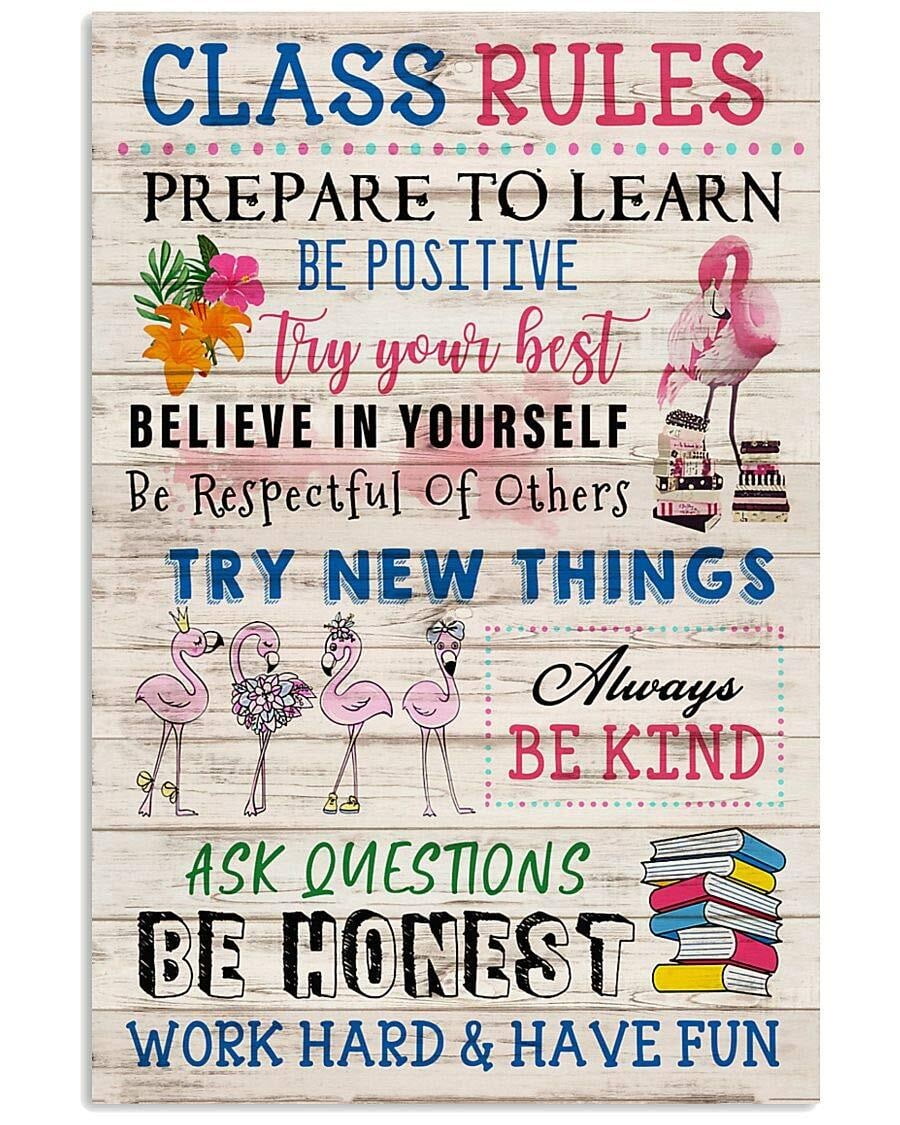 Generic Debra Benn Class Rules Flamingo Poster, Afcultures Poster ...