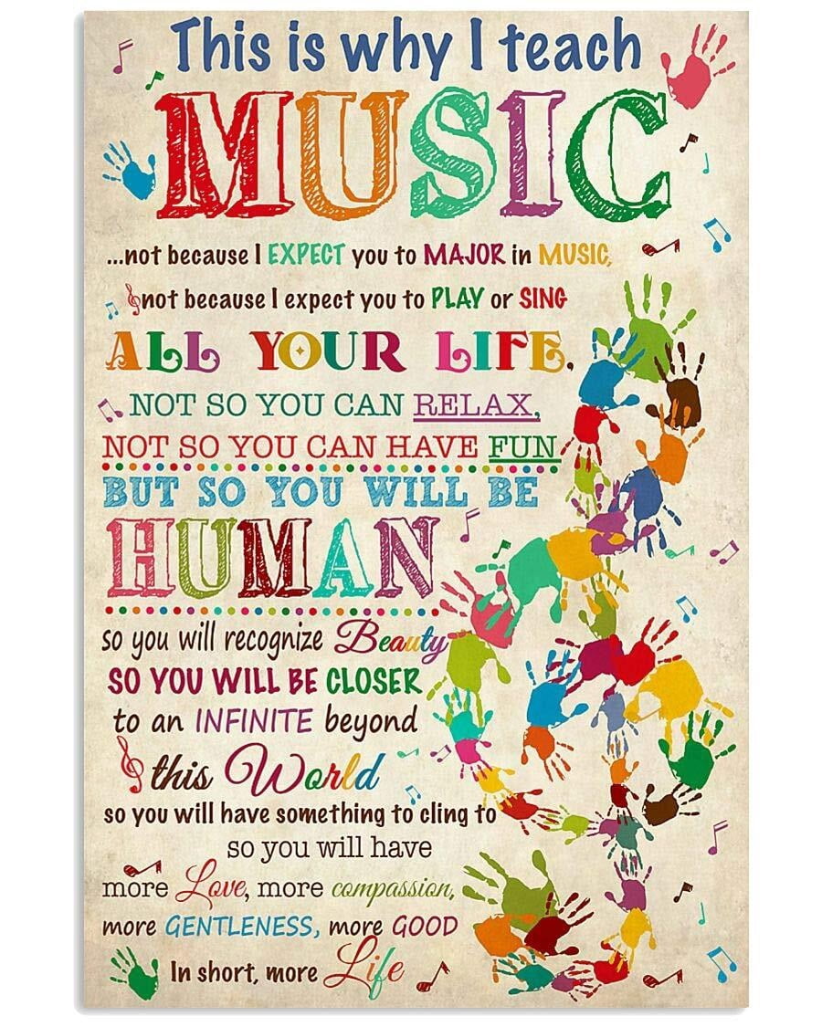 Generic Debra Benn This Is Why I Teach Music Poster, Poster Und Décor ...