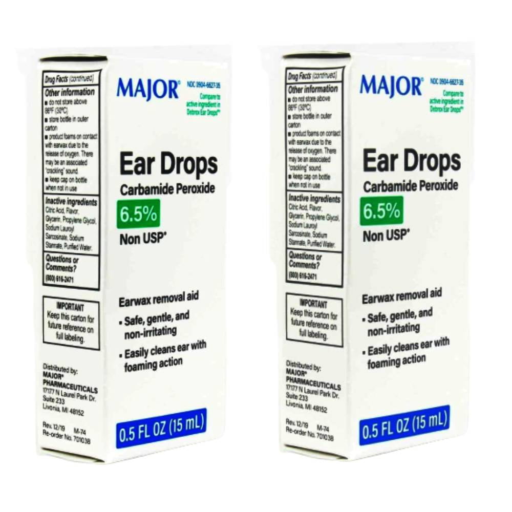 Generic Debrox Earwax Remover, 0.5 Fl. Oz., Major Pharmaceuticals ...