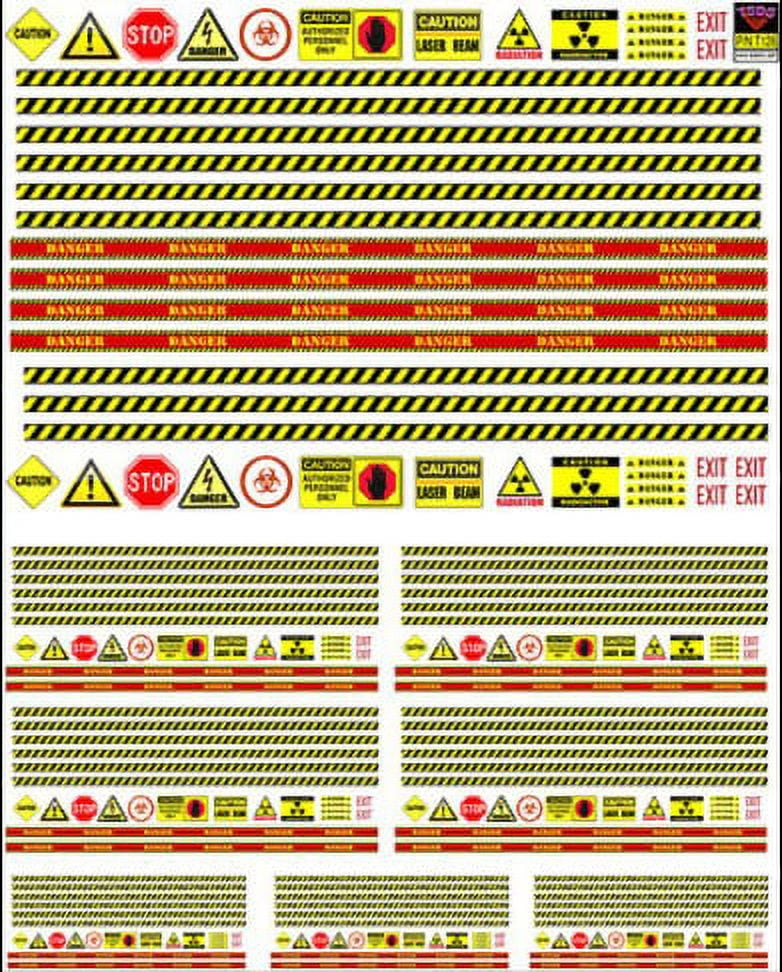 Generic Diorama Decal Set: Various Warning Signs - Walmart.com