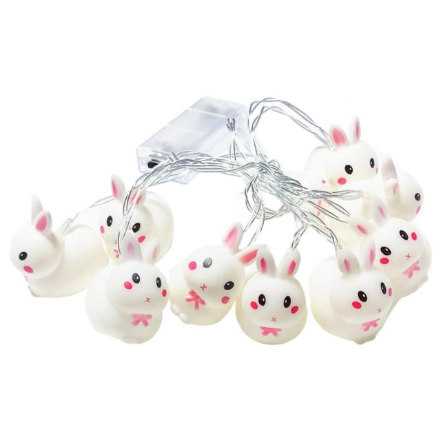 Generic Easter Decorations Bunny String Lights Battery Operated, Easter ...