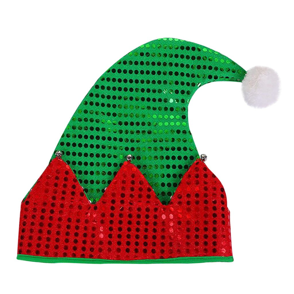Generic Elf Hat Felt Elf Hat with Jingle Bells Santa Hats Hat Great ...