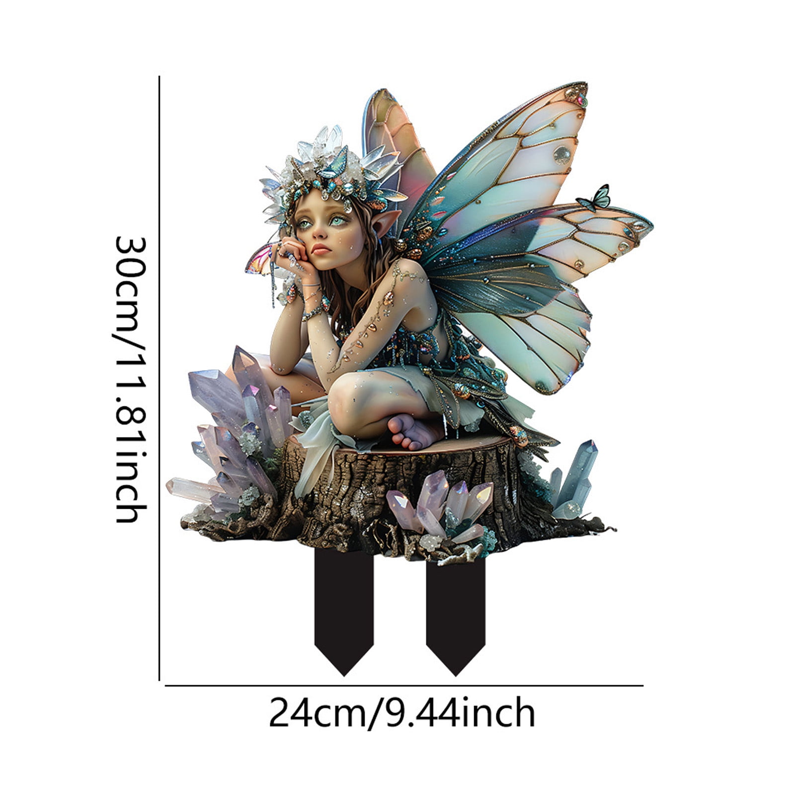 Generic Fairy Garden Stake Decor, Acrylic 2D Elf Decoration, Fairy ...